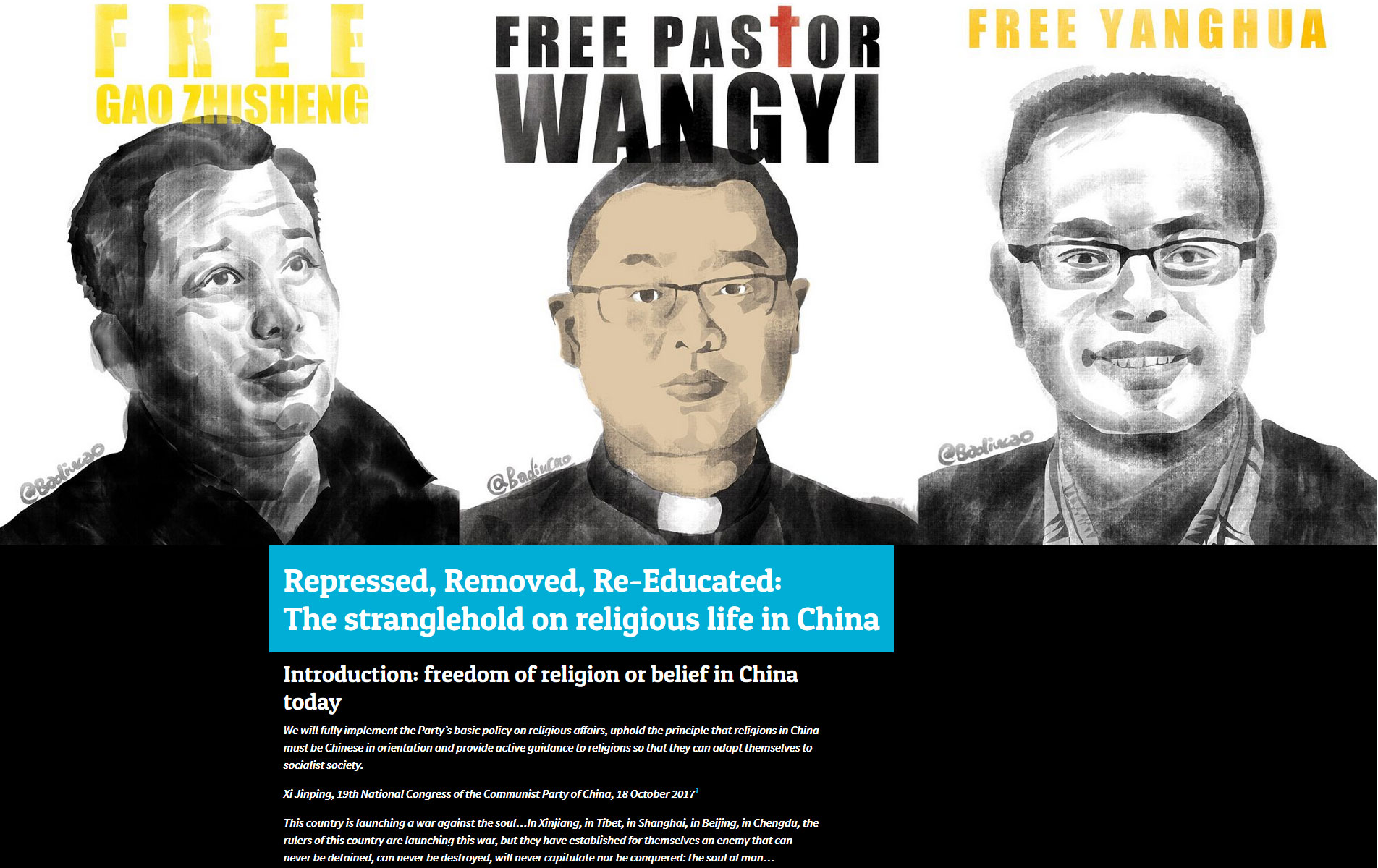 Freedom of Religion or Belief in China Today